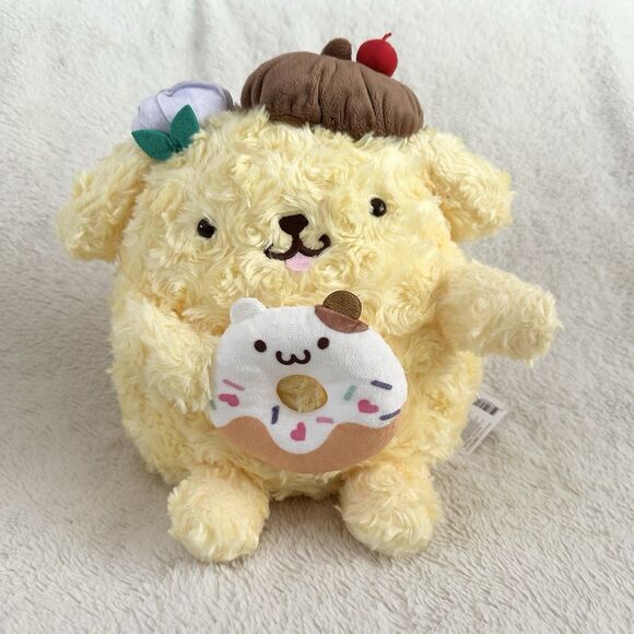 Sanrio | Toys | Sanrio Pompompurin Plush Holding Donut Cat 1 Stuffed ...